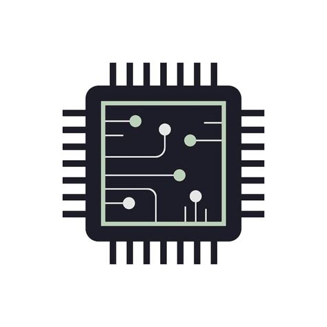 Premium Vector Processor Chip Vector Icon Electronic Symbol Concept On White Background