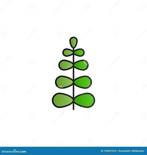 Leaf Color Gradient Vector Icon Stock Illustration Illustration Of Element Garden 195461525