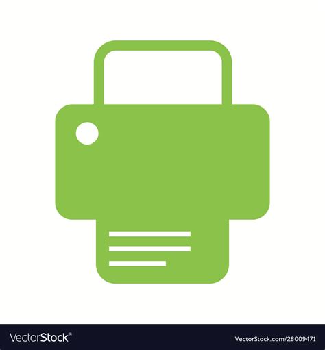 Beautiful Printer Glyph Icon Royalty Free Vector Image