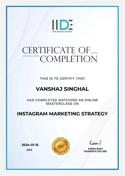 Vanshaj Singhal On Linkedin Thrilled To Have Completed The Instagram Marketing Strategy