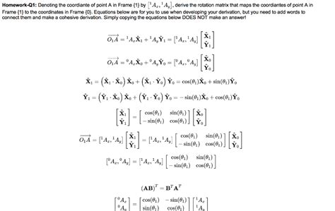 Derive The Rotation Matrix That Maps The Coordinates