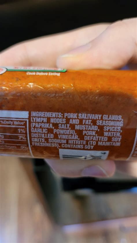 the first ingredients in this chorizo are pork salivary glands and