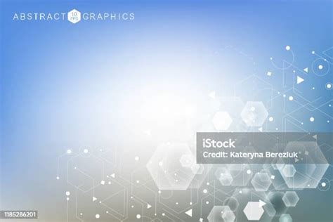 과학 네트워크 패턴 연결 선과 점 기술 육각 구조 또는 분자 연결 요소 가상현실에 대한 스톡 벡터 아트 및 기타 이미지 가상