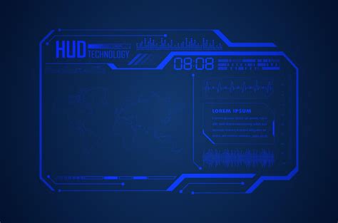 Modern HUD Technology Background Vector Art At Vecteezy