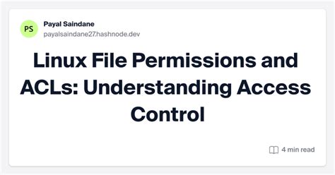 Linux File Permissions And Acls Understanding Access Control Payal