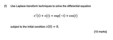 Solved F Use Laplace Transform Techniques To Solve The