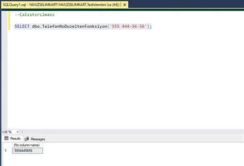 SQL Serverda Telefon Numarasını Düzelten Fonksiyon SQL Server Eğitimleri
