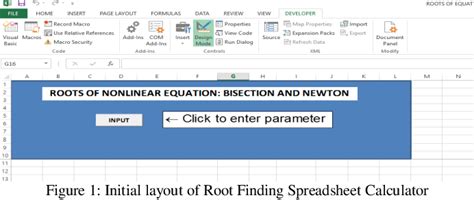 figure 1 from nonlinear equation graphical user interface solver using excel vba programming