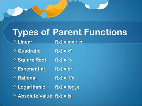 PPT Transformations Of The Parent Functions PowerPoint Presentation ID 2166829