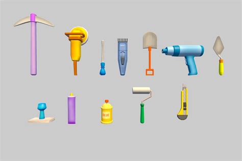 Maker Tool Set Diy And Crafting Tools 3d Tools Unity Asset Store