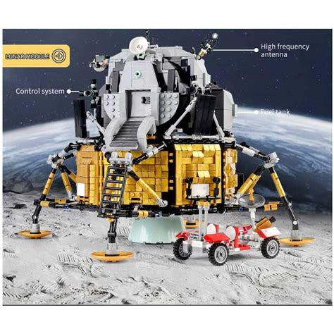 7011 Pcs Apollo 11 Command Service And Lunar Module Set