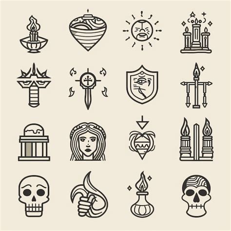 Line Art Vector Icon Set Premium Ai Generated Image