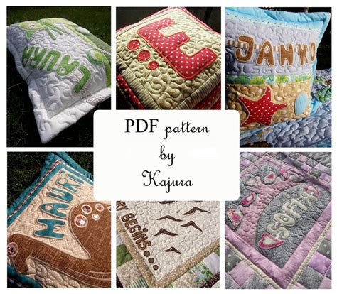 Pdf Pattern For Alphanumeric Character Set Appliqué Etsy