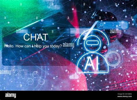Artificial Intelligence Man Using Technology Smart Robot Ai Chatbot Chat With Ai Enter