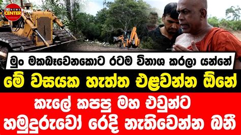 මුං මකබෑවෙනකොට රටම විනාශ කරලා යන්නේ කැලේ කපපු මහ එවුන්ට හමුදුරුවෝ රෙදි නැතිවෙන්න බනී Youtube