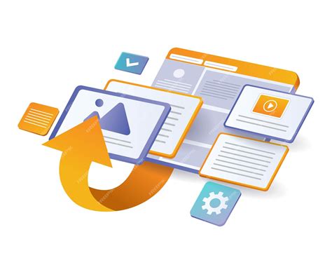 Premium Vector Web Developer Screen Layout Design