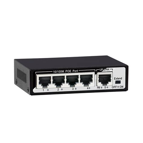 4 Port 100Mbps IEEE802 3af 4 Port POE Switch Power Vicedeal