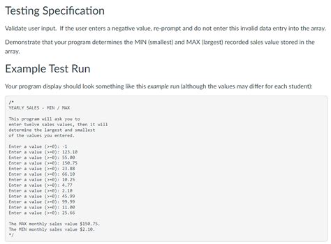 Solved 1 Introduce A One Dimensional Array As A Sequence Of Chegg