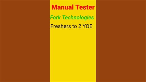 Manual Testing Jobs Shorts Pradip Khedkar Youtube