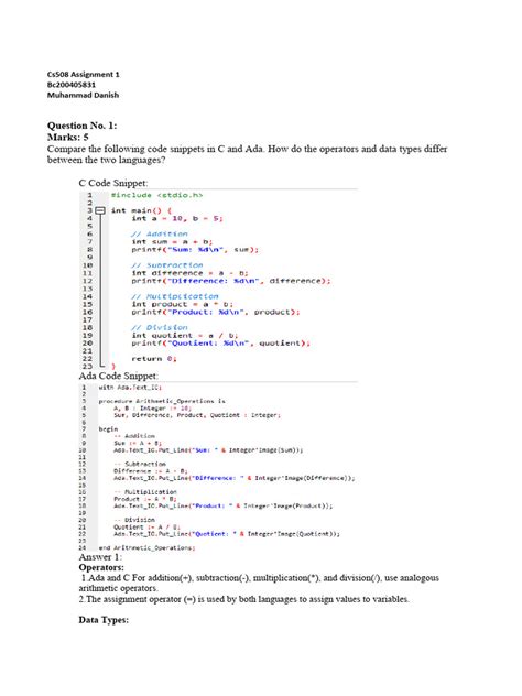 Bc200405831 Cs508 Assignment Pdf Data Type Variable Computer Science