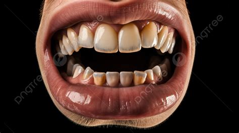 검은 배경을 통해 치아가 보이는 입 그림 입 암 배경 일러스트 및 사진 무료 다운로드 Pngtree