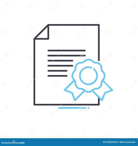 Licensing Line Icon Outline Symbol Vector Illustration Concept Sign
