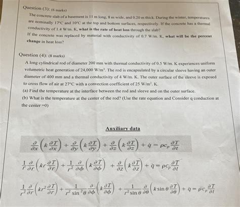 Solved Question 3 6 Marks The Concrete Slab Of A Basement Is