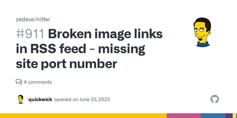 Broken Image Links In Rss Feed Missing Site Port Number · Issue 911