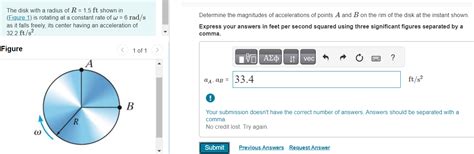 Solved The Disk With A Radius Of R Ft Shown In Figure Chegg