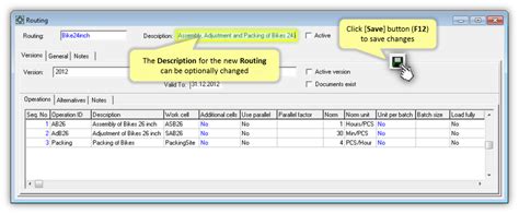 Prodmaster How To Create A New Routing As A Copy Of Existing One