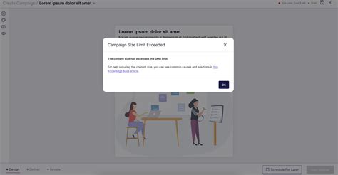 Campaign Size Limit Exceeded Error Firstup