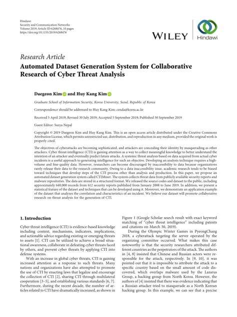 Pdf Automated Dataset Generation System For Collaborative Research Of