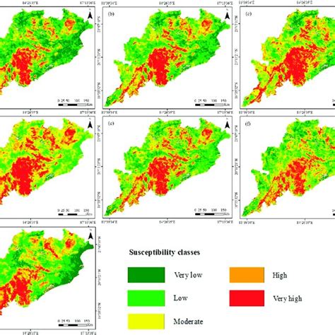 Forest Fire Susceptibility Maps Using A Fr B Cf C Nrf D í Download Scientific