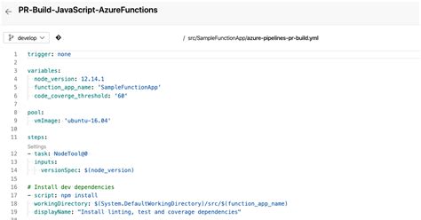 Cideployment For Javascript Azure Functions Using Azure Pipelines