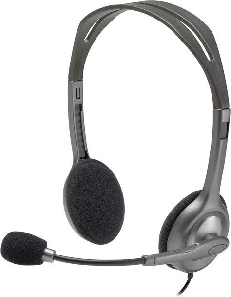 Amazon Com Logitech Stereo Headset H Standard Packaging Silver Electronics