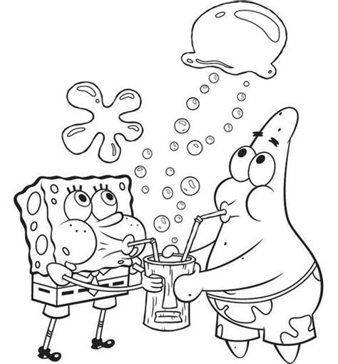 海绵宝宝动画片场景简笔画带颜色 简笔画图片大全 蒲城教育文学网