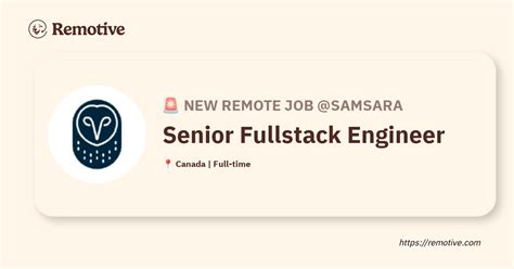 Hiring Senior Fullstack Engineer Samsara