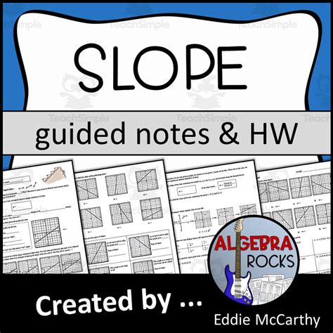 Slope Guided Notes Homework Set By Teach Simple