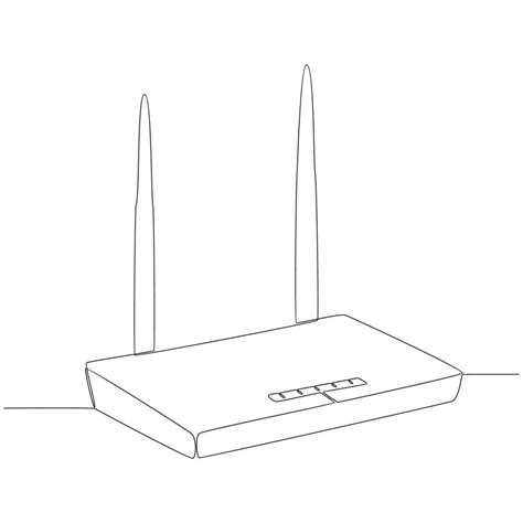 Router Continuous Line Drawing Vector Art At Vecteezy
