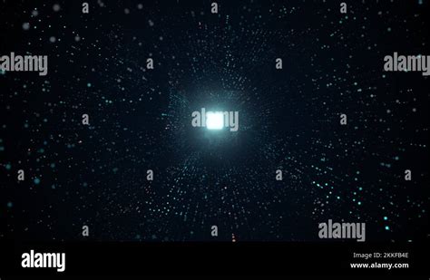 Motion Flying Digital Tunnel Technological Tunnel With Matrix Binary Code Stock Video Footage