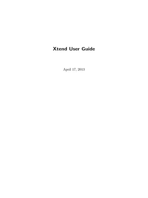 Xtend Documentation Pdf Method Computer Programming Class