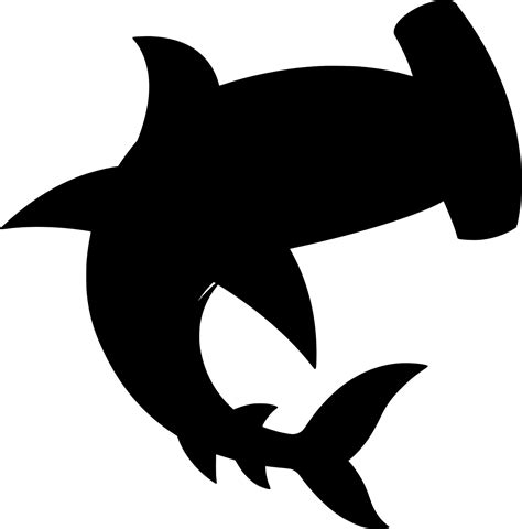 Hammerhead Shark Silhouette Drawing