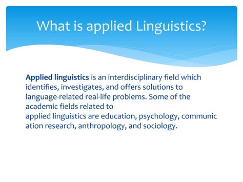 Applied Linguistics Ppt Pdf