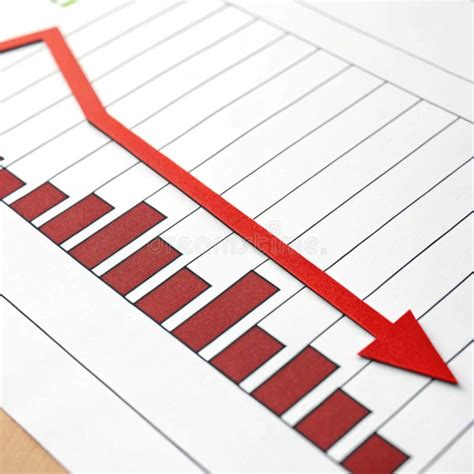 Decreasing Chart With Red Arrow Stock Illustration Illustration Of Negative Decreasingtrend