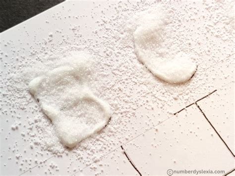 Diy Raised Salt Alphabet Craft Number Dyslexia