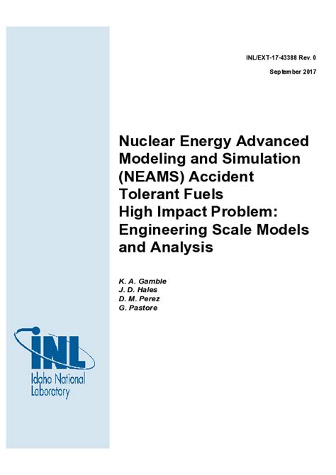 Pdf Nuclear Energy Advanced Modeling And Simulation Neams Accident Tolerant Fuels High