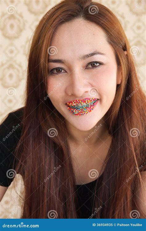 Seductive Woman Sweet Mouth1 Stock Image Image Of Girl Fairy 36934935