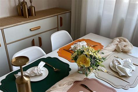 테이블매트 앤티코 북유럽 가죽질감 식탁 테이블 매트 오늘의집 쇼핑