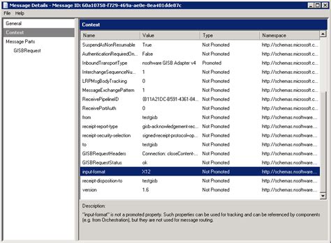gisb message validation from a custom pipeline component