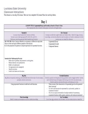 E Lesson Plan Sample Pdf Doc Template PdfFiller